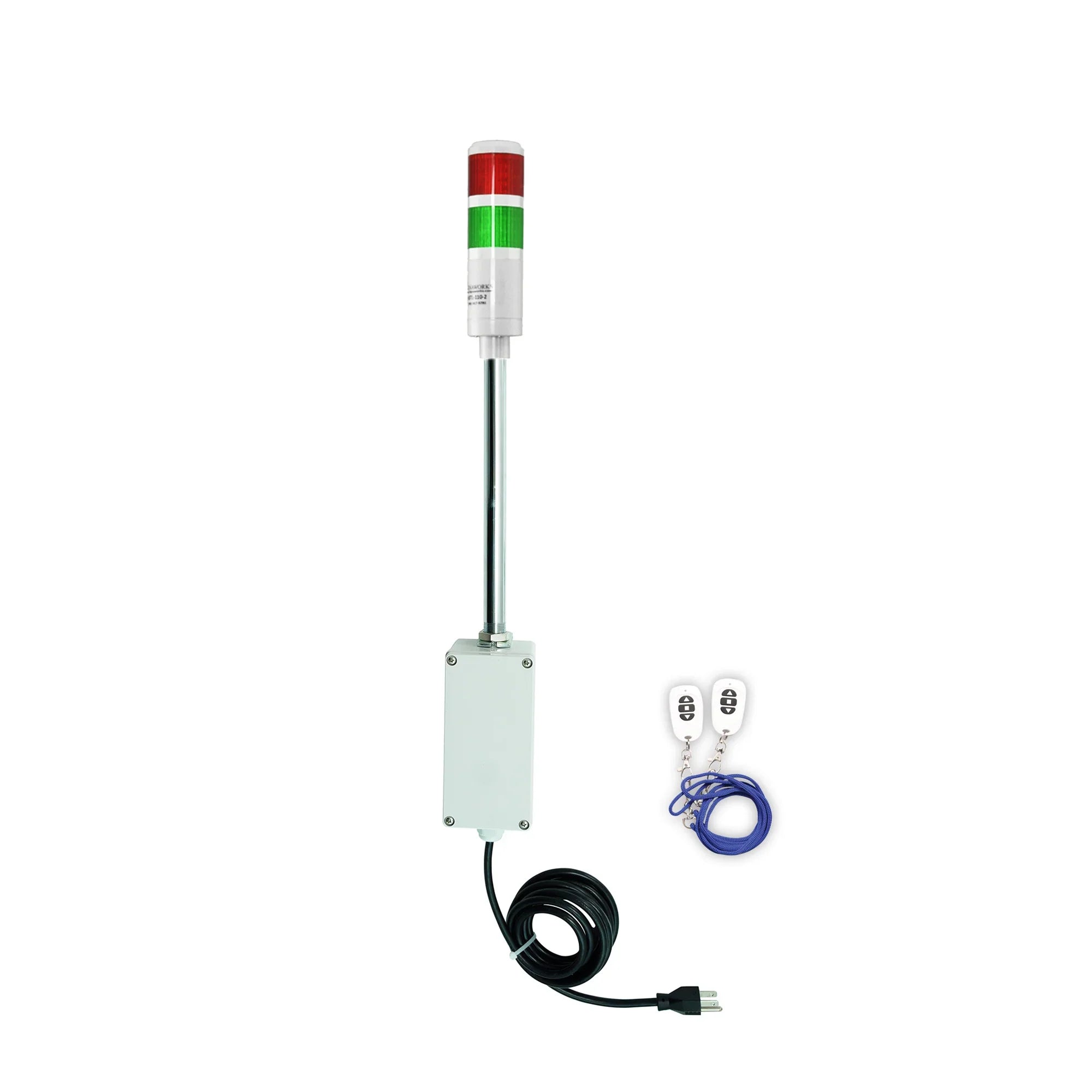 LED Andon Tower Light 2 Stack Light Red Green 110V AC Wireless Control ...